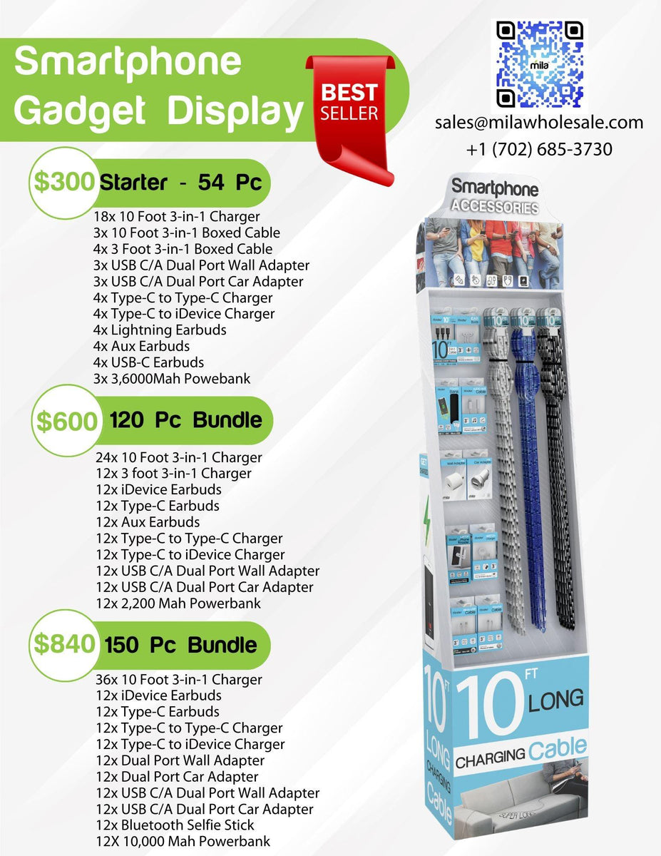 Smartphone Gadget Floor Display Bundle – Mila Lifestyle Accessories